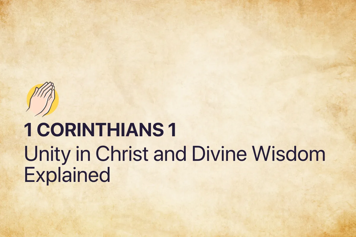 1 Corinthians: Insights on Faith, Unity, and Christian Living