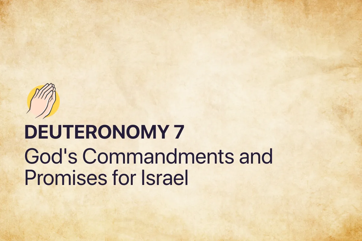 Deuteronomy 7: God's Commandments and Promises for Israel