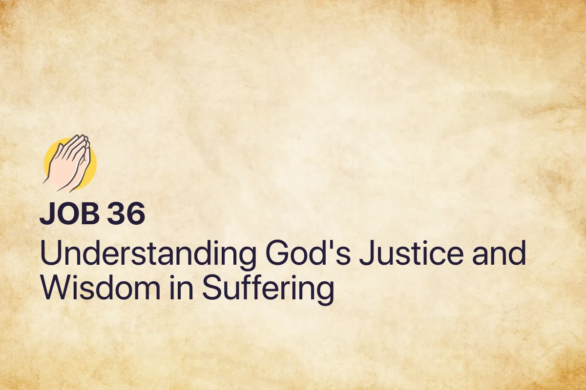 Exploring the Book of Job: Faith, Suffering, and Redemption