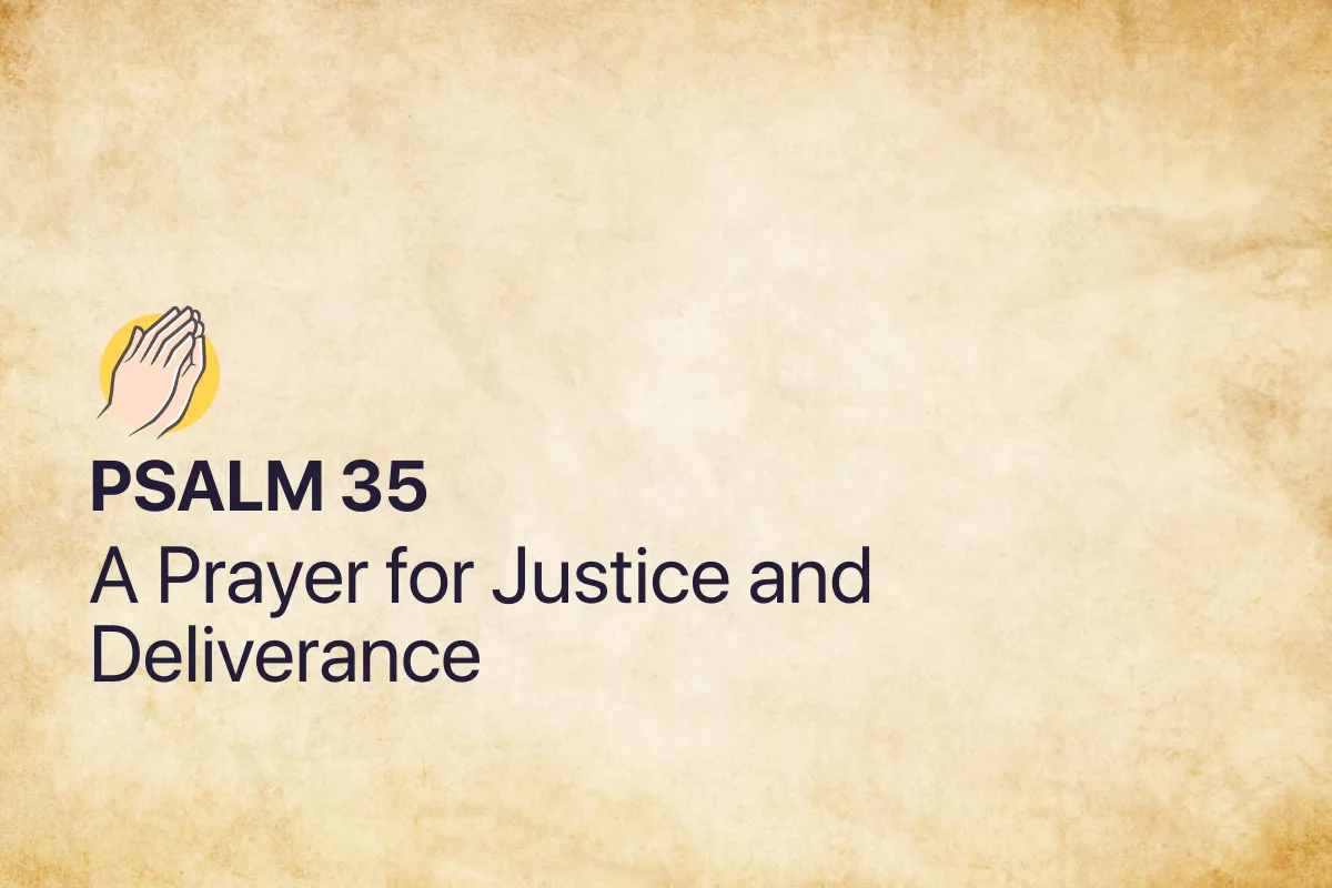 Psalm 35: A Prayer for Justice and Deliverance