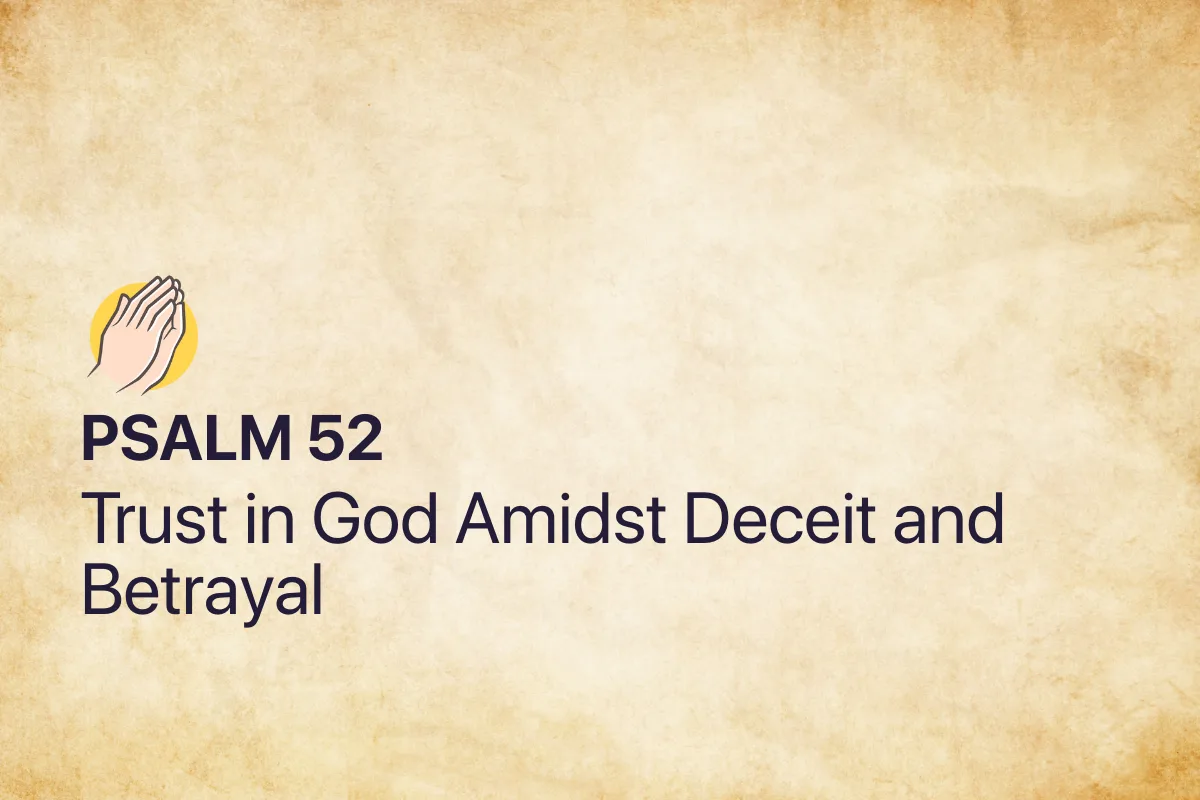 Psalm 52: Trust in God Amidst Deceit and Betrayal